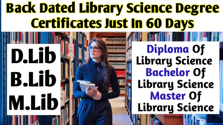 Genuine Back Dated Degree Certificate – Without Exam With 100% ...