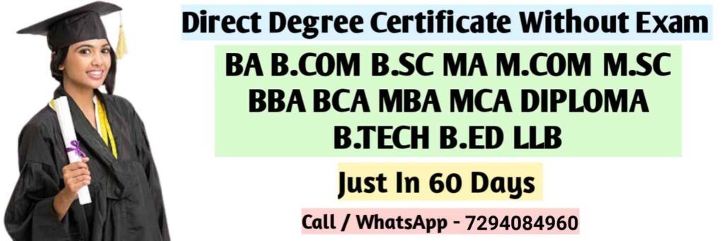 Back date degree certificate | Genuine Direct Degree